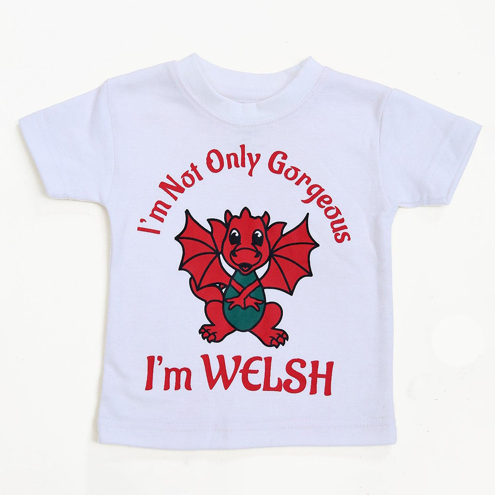 Manav Babies Gorgeous & Welsh T-Shirt from Welsh Cymru Clothing